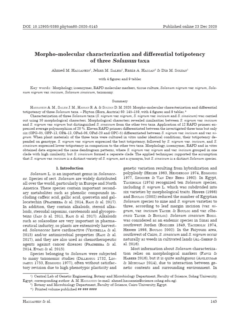Solanum | PDF | Leaf | Species