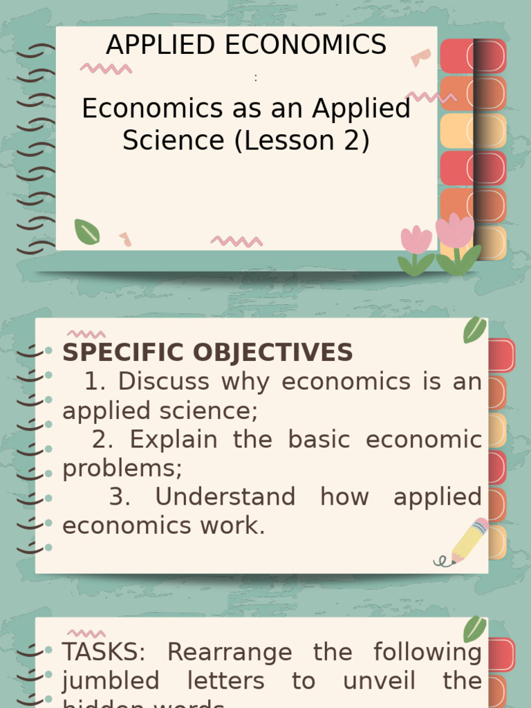 q1 Lesson 2 Applied Eco | PDF | Statistics | Economics