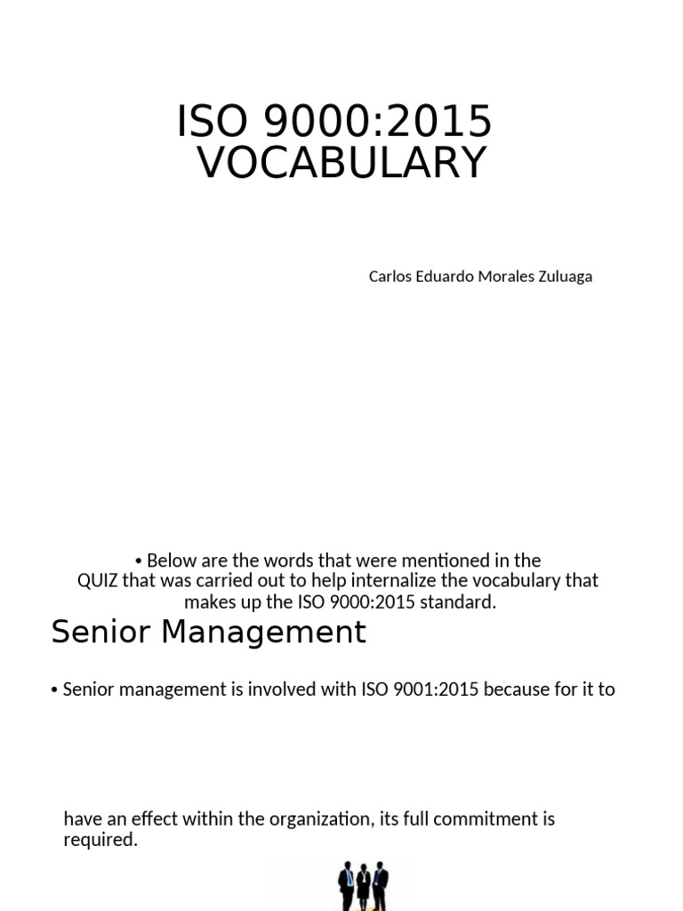 ISO 9000:2015 Vocabulary Guide | PDF | Quality Management | Project ...