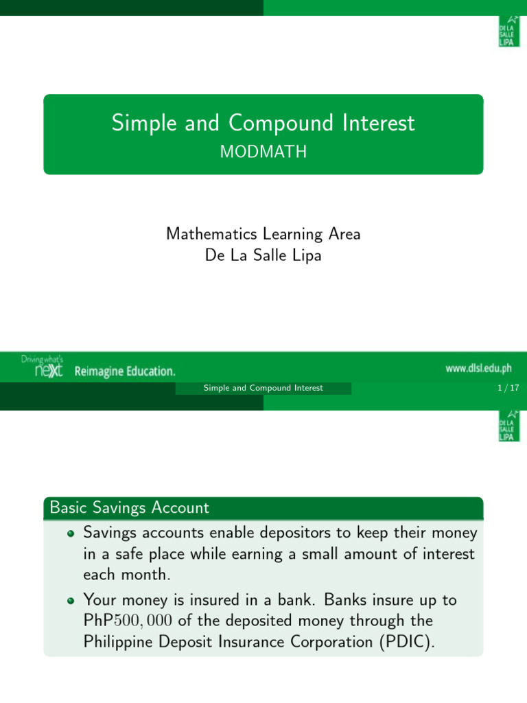 PART 7 SIMPLE AND COMPOUND | PDF | Interest | Compound Interest