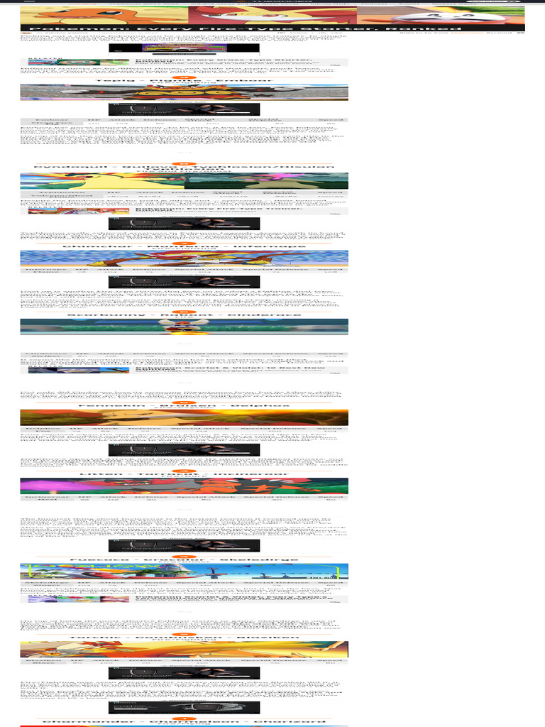Best Fire-Type Pokemon Starters, Ranked | PDF | Pokémon
