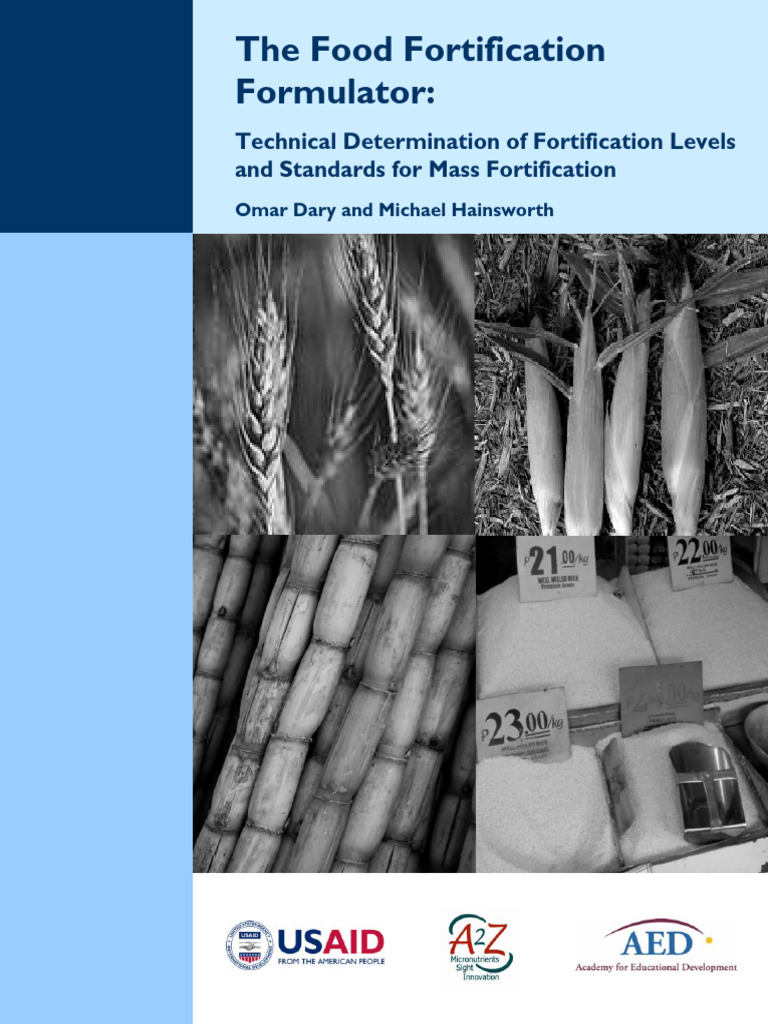 Food Fortification Formulator Guide | PDF | Vitamin | Nutrients