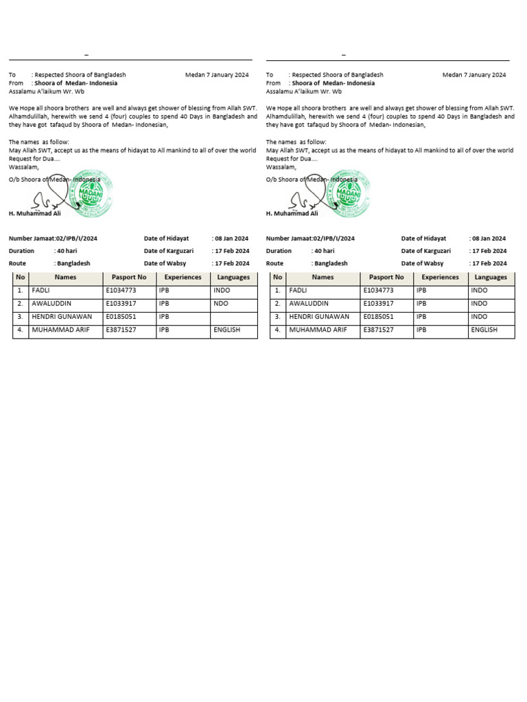 Surat Jalan IPB 2024 | PDF