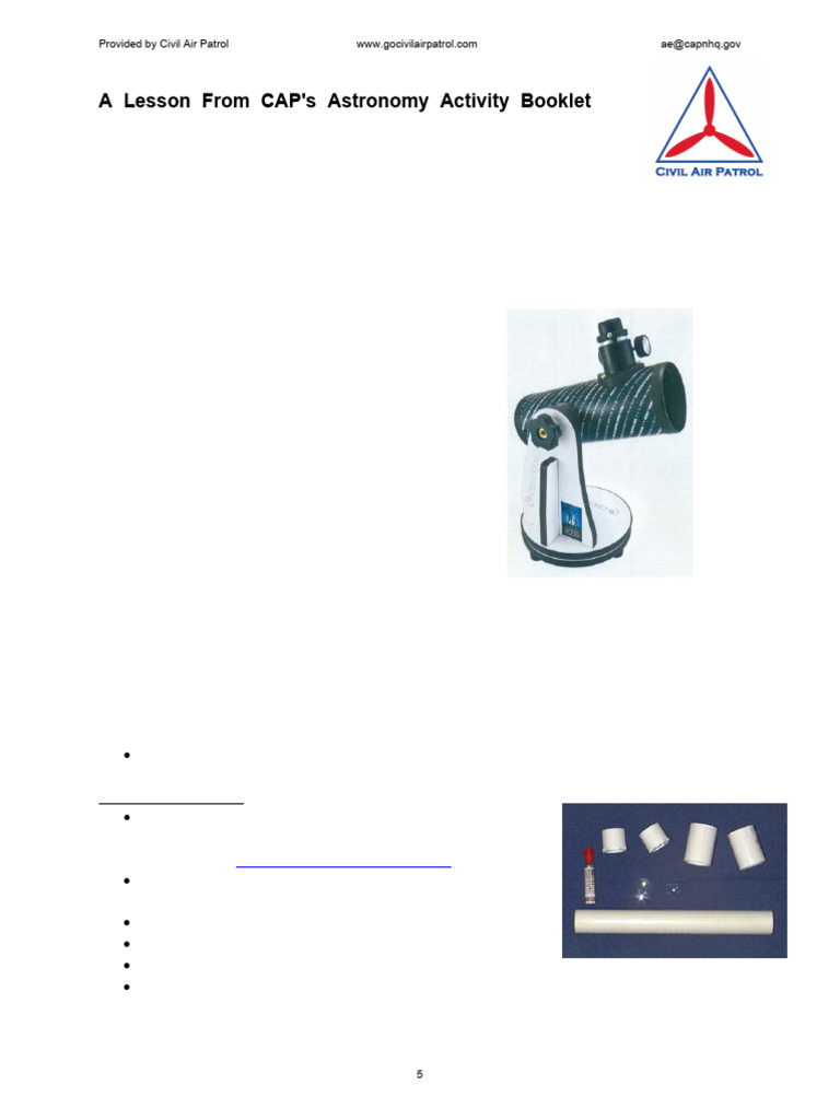 Astronomy Booklet Build A Telescopt 2E5BD87CBB153 | PDF | Telescope ...