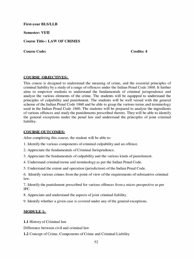 2nd Semister LLB Syllabus | PDF