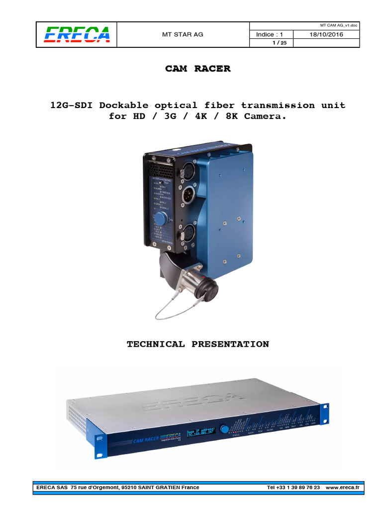 Ereca Camracer Manual | PDF | Microphone | Headphones