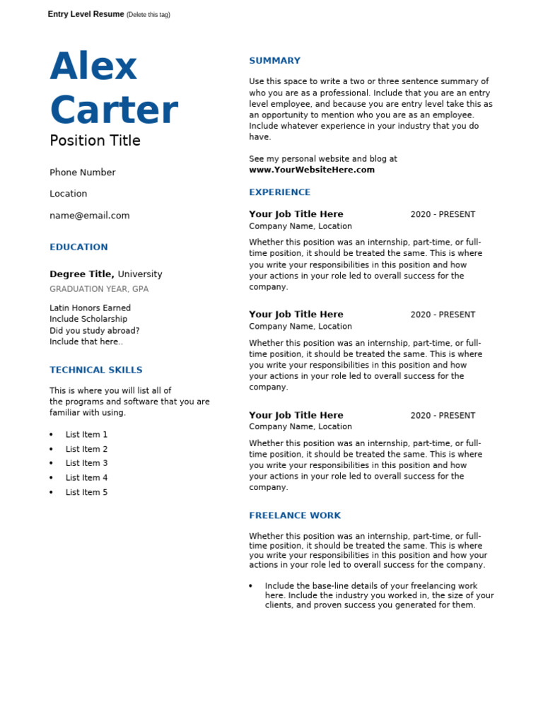 Word Doc Resume #6 | PDF