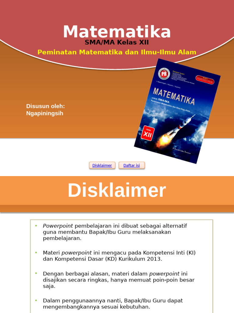 Power Point PR Matematika Pem. 12 Ed. 2019 [Www.defantri.com] | PDF