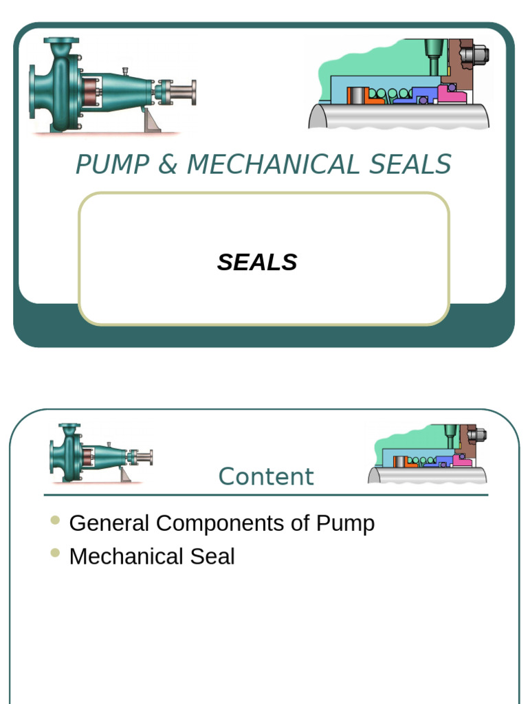 Overview of Pump Mechanical Seals | PDF | Pump | Mechanical Engineering