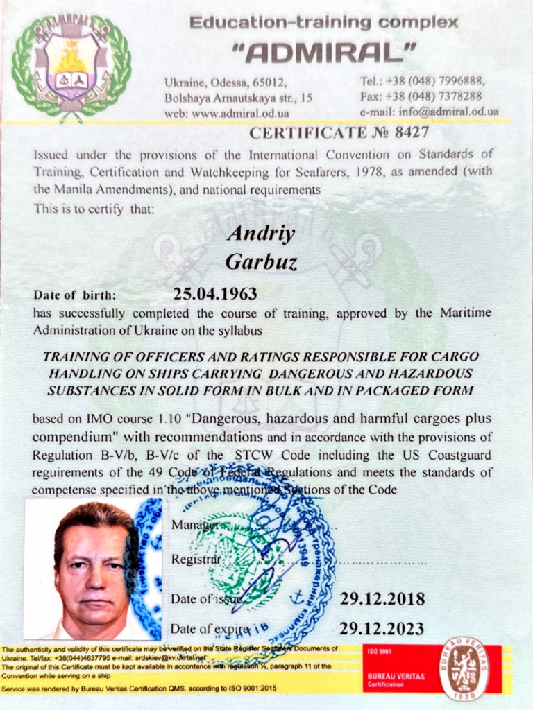 Certificate DHS | PDF