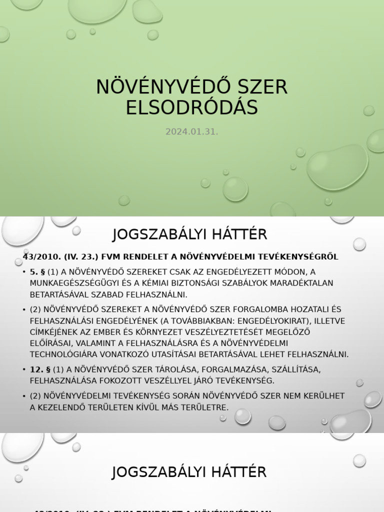 Növényvédő Szer Elsodródásfeltölthető | PDF