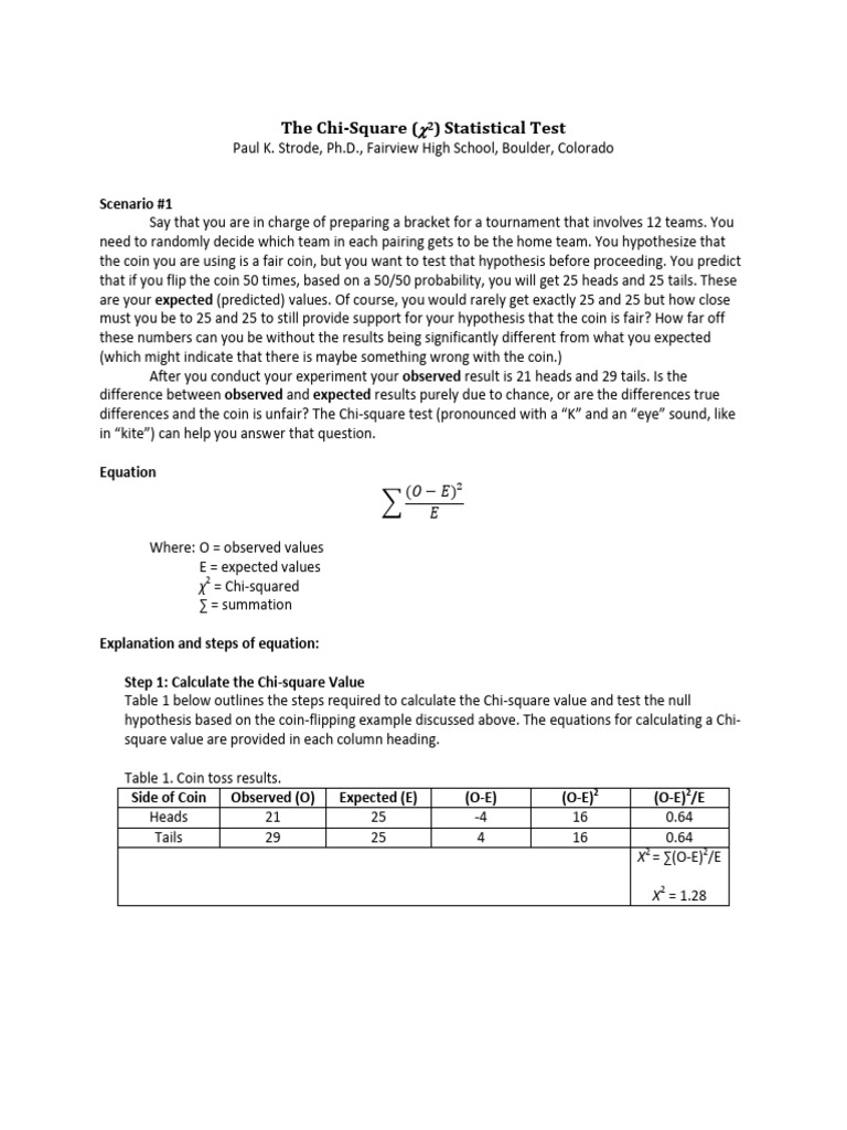 Understanding the Chi-Square Test | PDF | Chi Squared Test | P Value