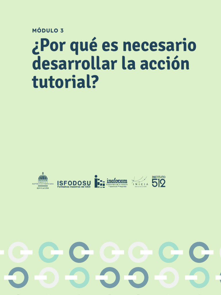 Accion Tutorial 1 | PDF | Maestros | Enseñando