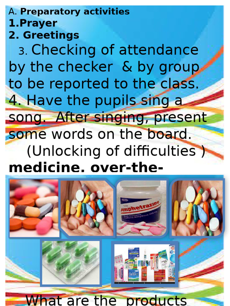 PP in MAPEH (Health) 6 Lesson Plan | PDF | Over The Counter Drug ...