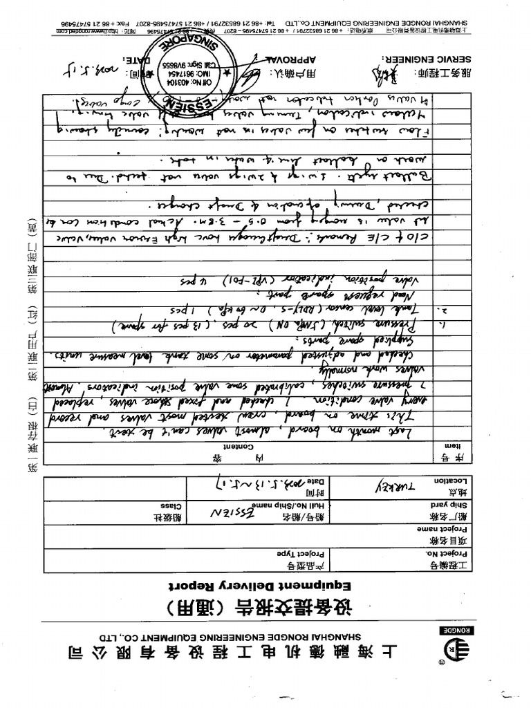 Rongde Service Report 15-05-2023 | PDF