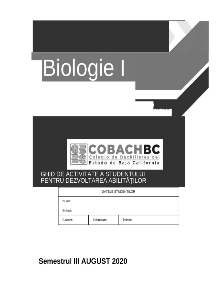 Ghid Biologie I_2020-2 | PDF