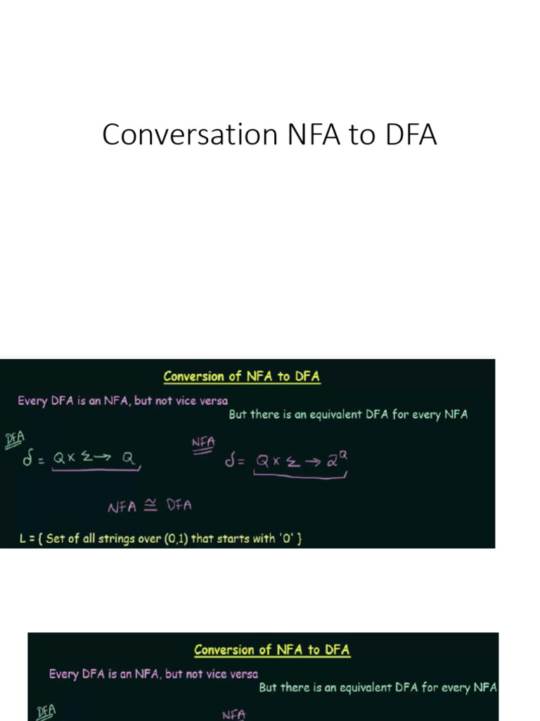 Ch-8-Conversation NFA To DFA | PDF