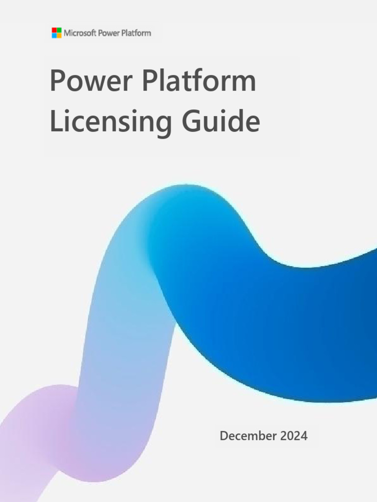 Power Platform Licensing Guide December 2024 PUB | PDF | Application ...