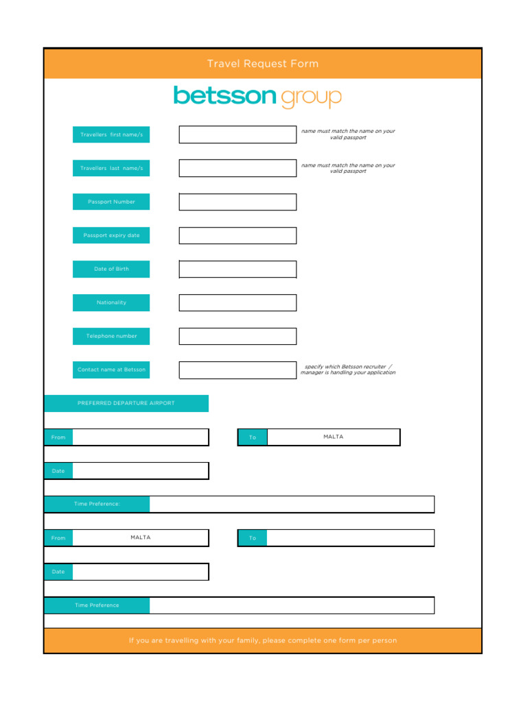 Travel Request Form | PDF