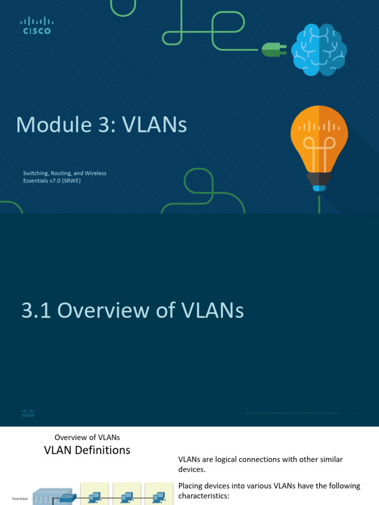 mod-3-CCNA v7 - SRWE - Module 3 VLANs | PDF | Computer Network | Telecommunications Standards