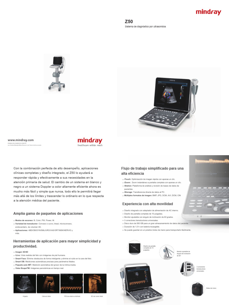 Z50 Brochure 201907 ESP | PDF | Ultrasonido