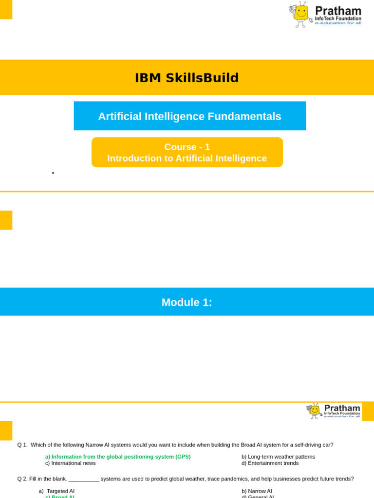 2.1 MCQS - AI - Course 1 - Introduction To Artificial Intelligence | PDF | Artificial ...