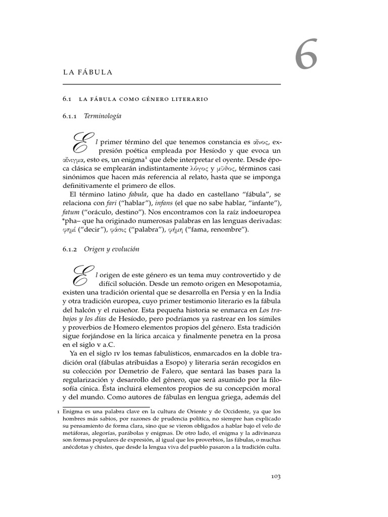 Fábula Griega: Origen y Características | PDF | Fábula | Esopo