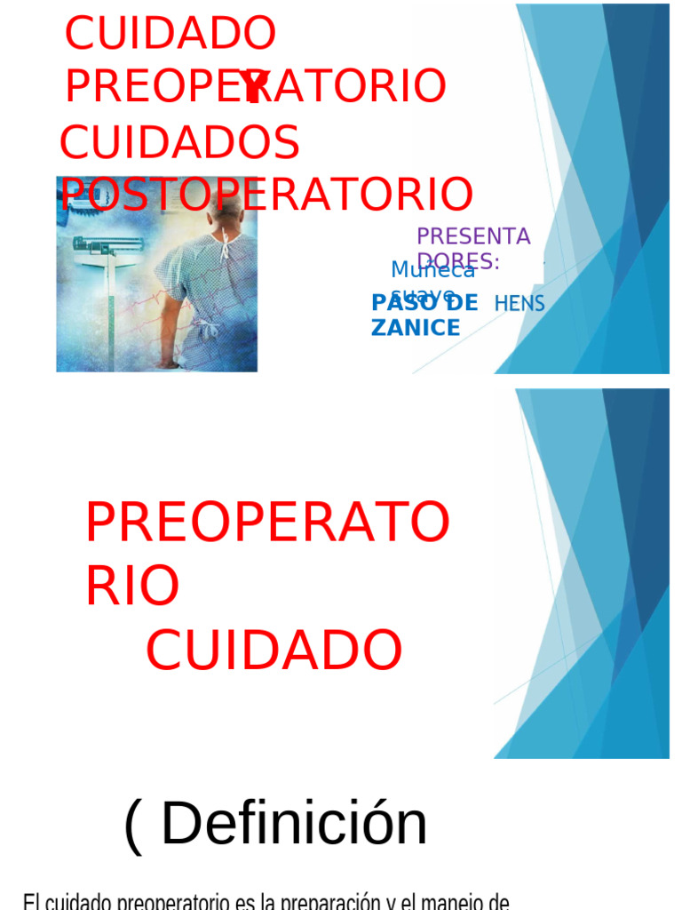 Cuidado Preoperatorio y Postoperatorio | PDF | Alergia | Cirugía