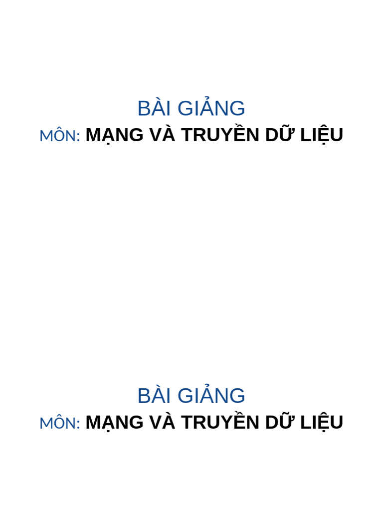 Bai Giang Mon Mang Va Tryen Du Lieu_THEO de CUONG | PDF