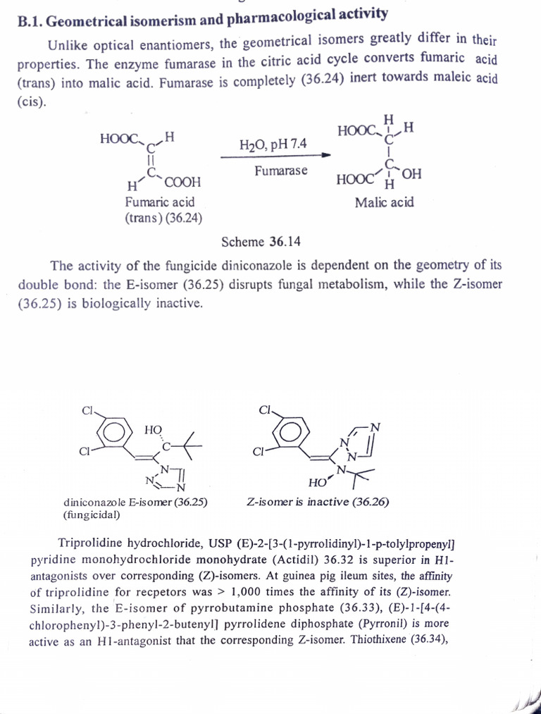 Geometrical Isomerism and Pharmacological Activity | PDF | Isomer ...