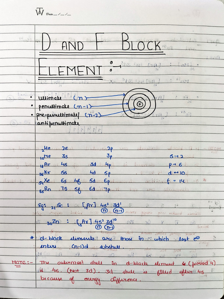 D and F-Block Notes 2 | PDF
