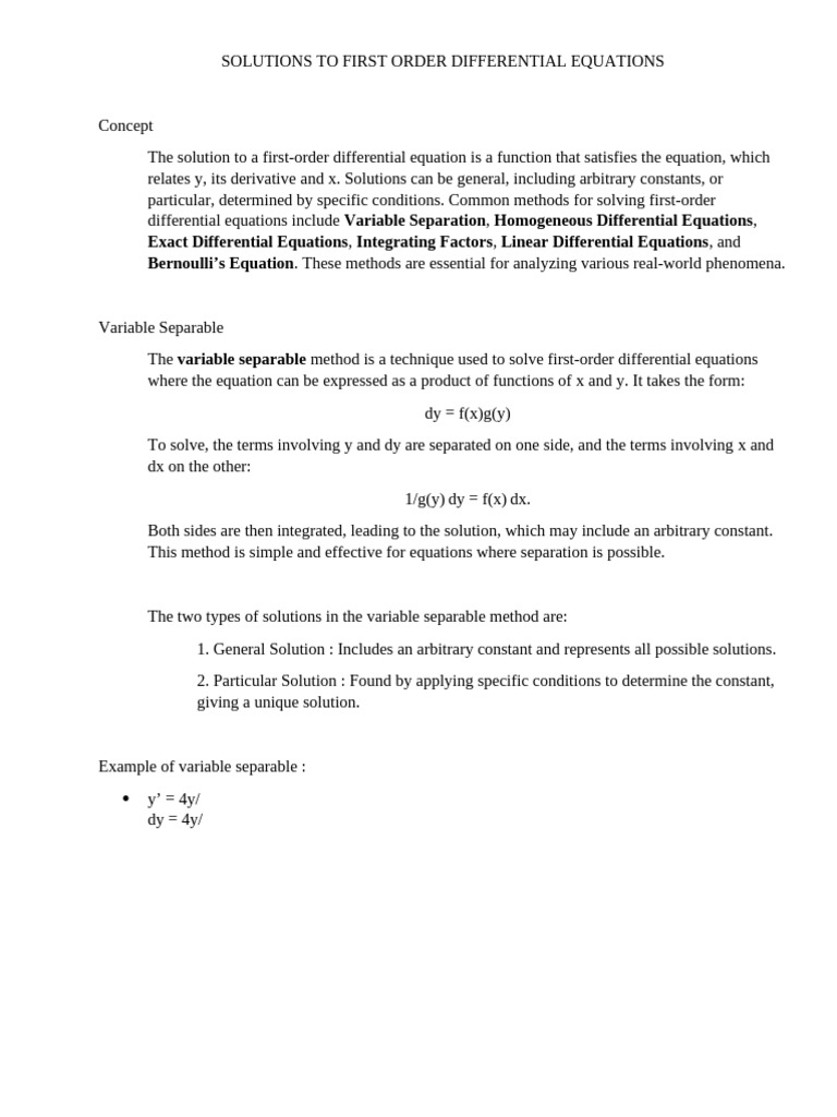 DE_Solutions to first order | PDF