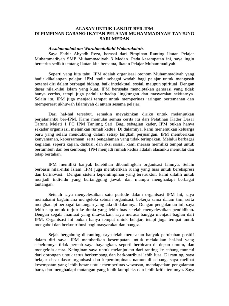 Alasan Untuk Lanjut Ber | PDF