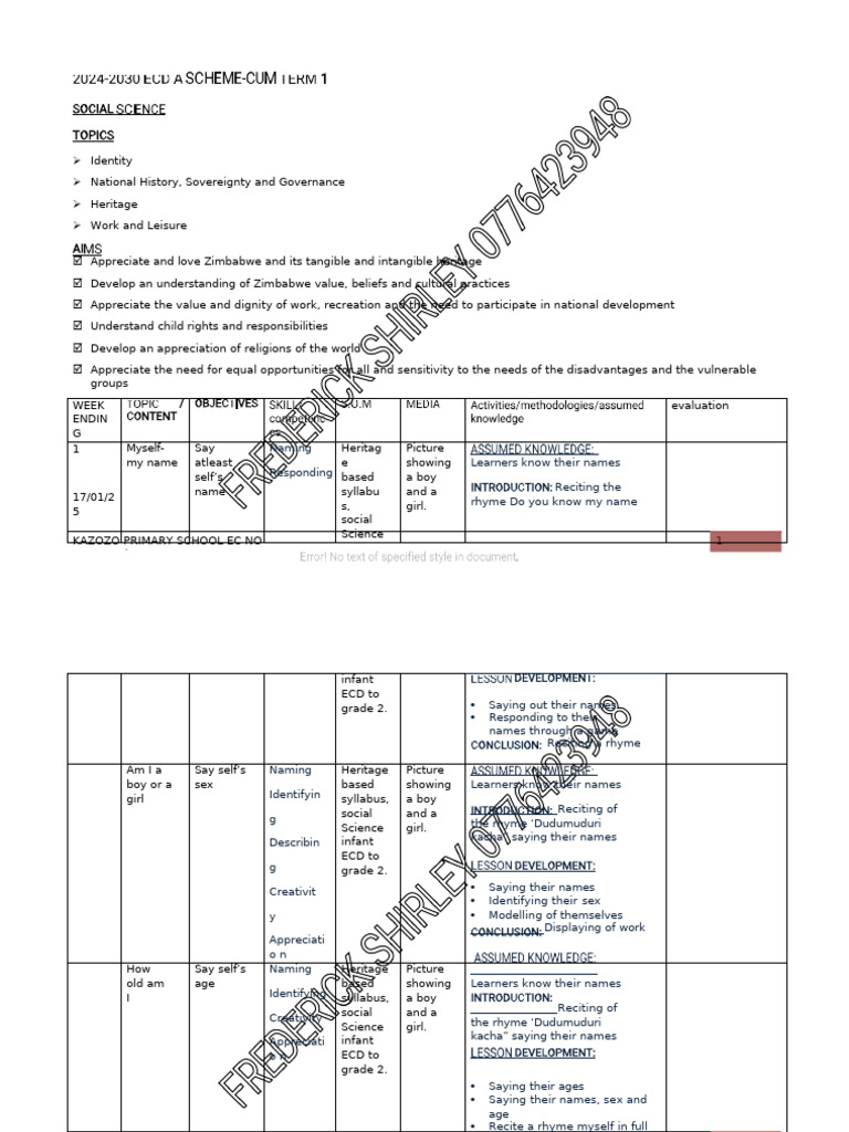 Ecd A HBC Scheme-Cum Term 1 2025-1-034437 | PDF