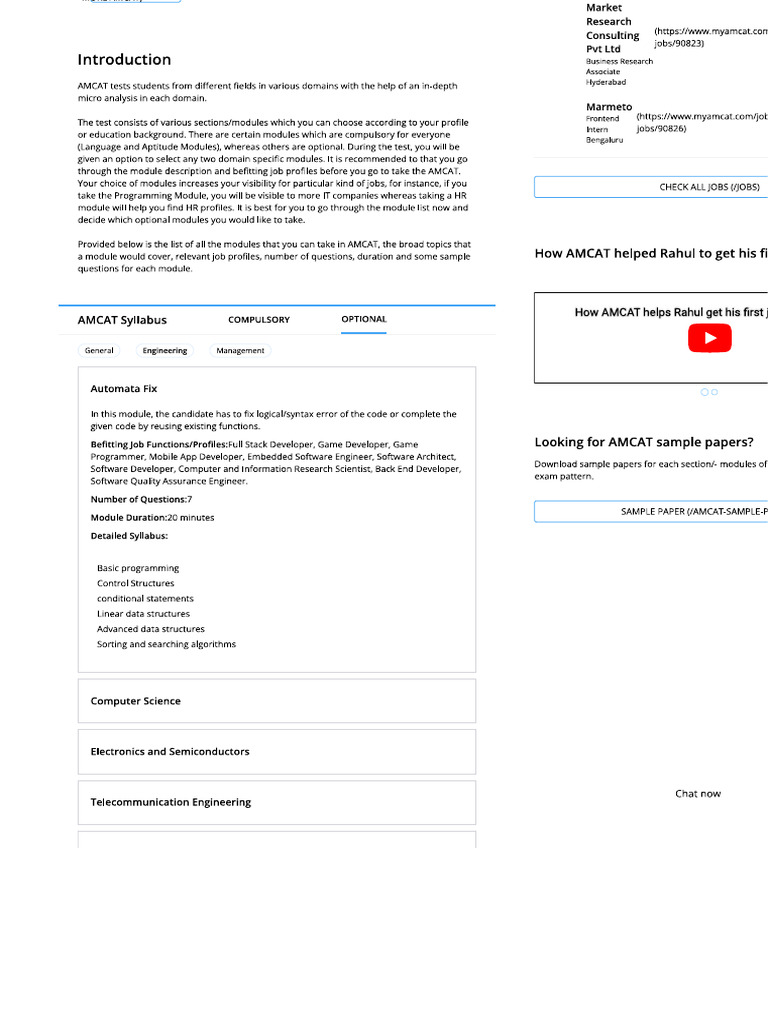 AMCAT Syllabus - 2 | PDF