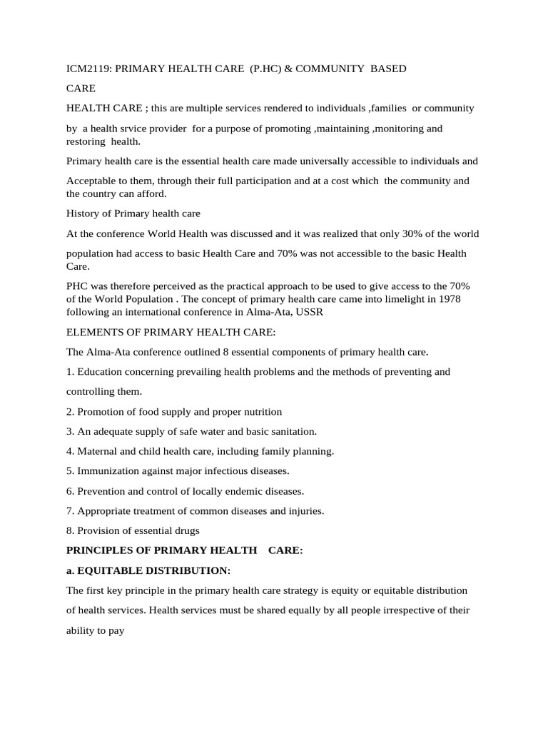 Primary Health Care 2025 - 014123 | PDF | Public Health | Preventive ...