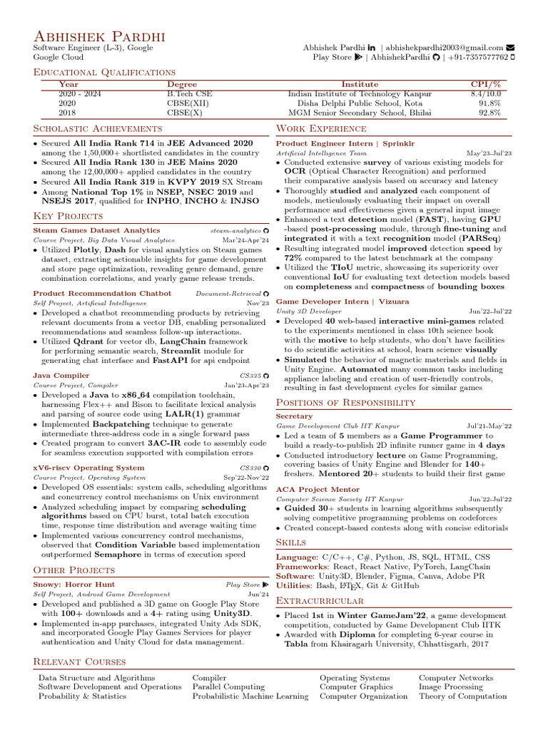 Resume SDE | PDF | Optical Character Recognition | Computing