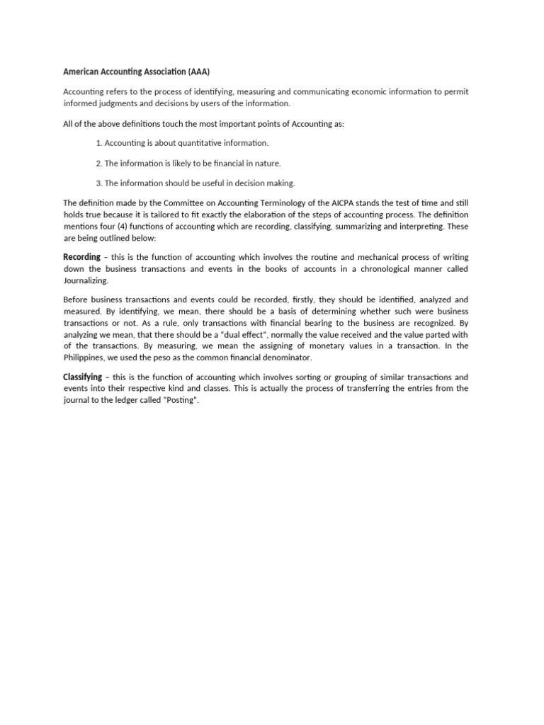 Understanding Key Functions of Accounting | PDF