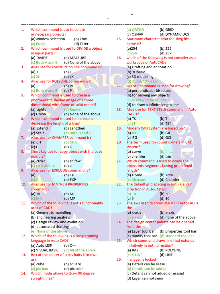 AutoCAD Commands and Shortcuts Guide | PDF | Computer Aided Design ...