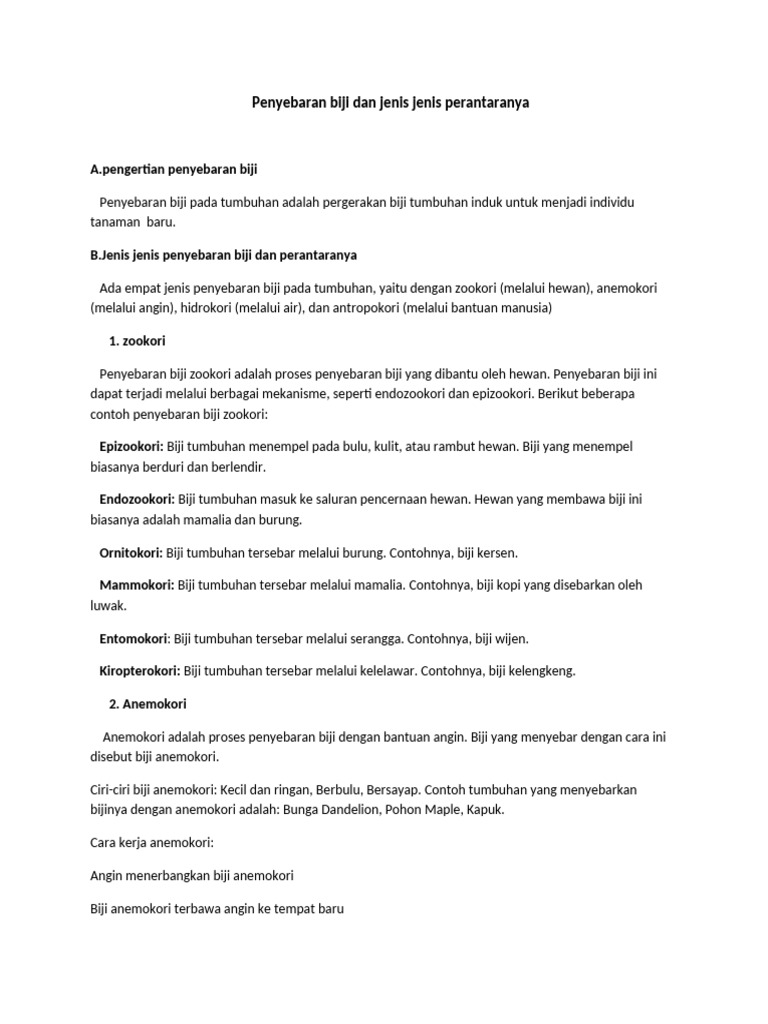 Penyebaran biji-WPS Office | PDF