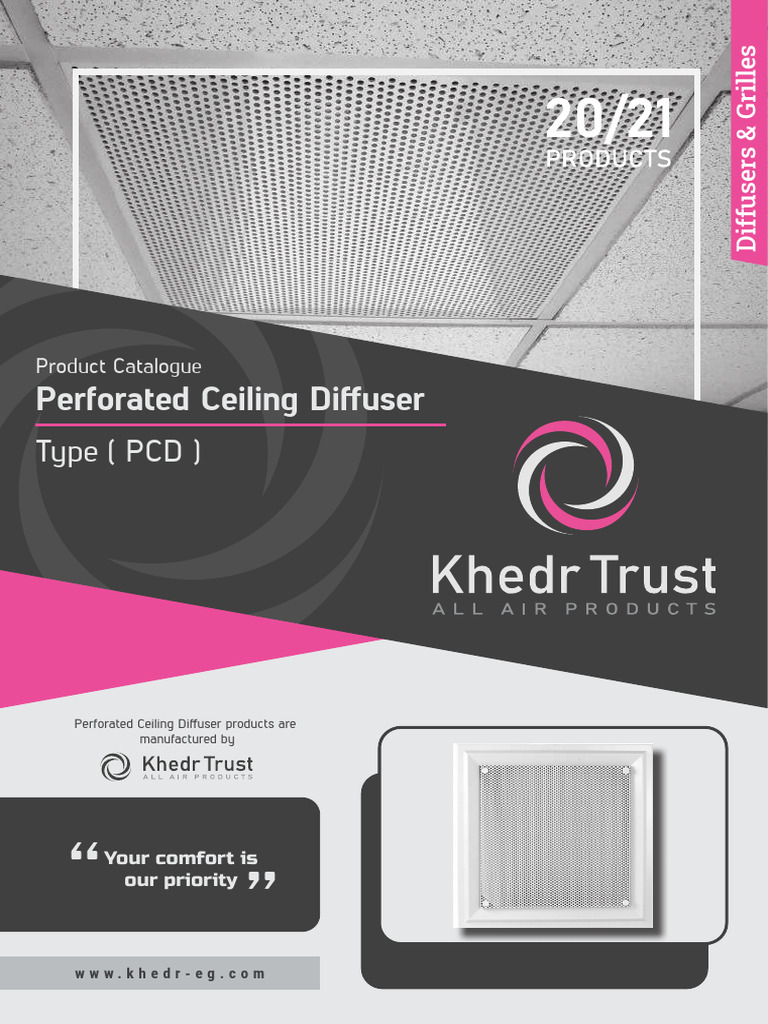 07 - PCD - Perforated Ceiling Diffuser | PDF | Duct (Flow)