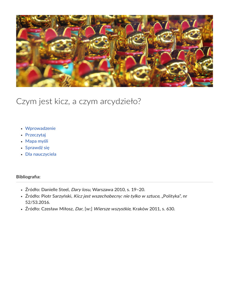 Czym Jest Kicz A Czym Arcydzielo | PDF