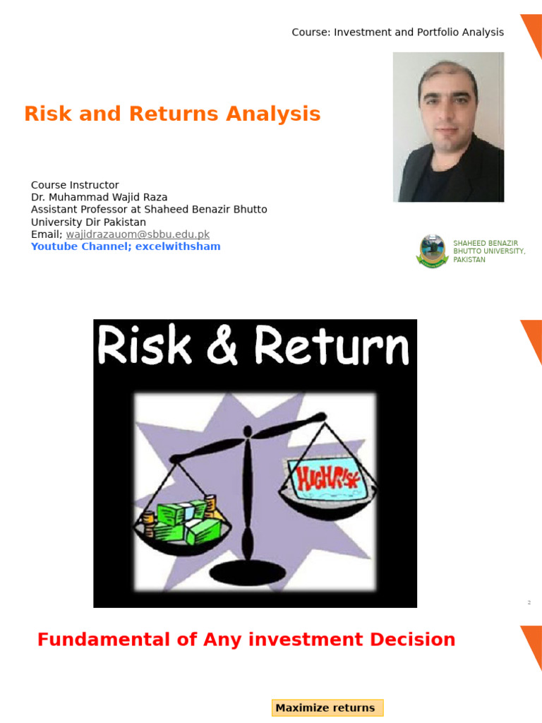 Lecture 5-Returns and Risk Analysis-Single Asset | PDF | Financial Risk ...