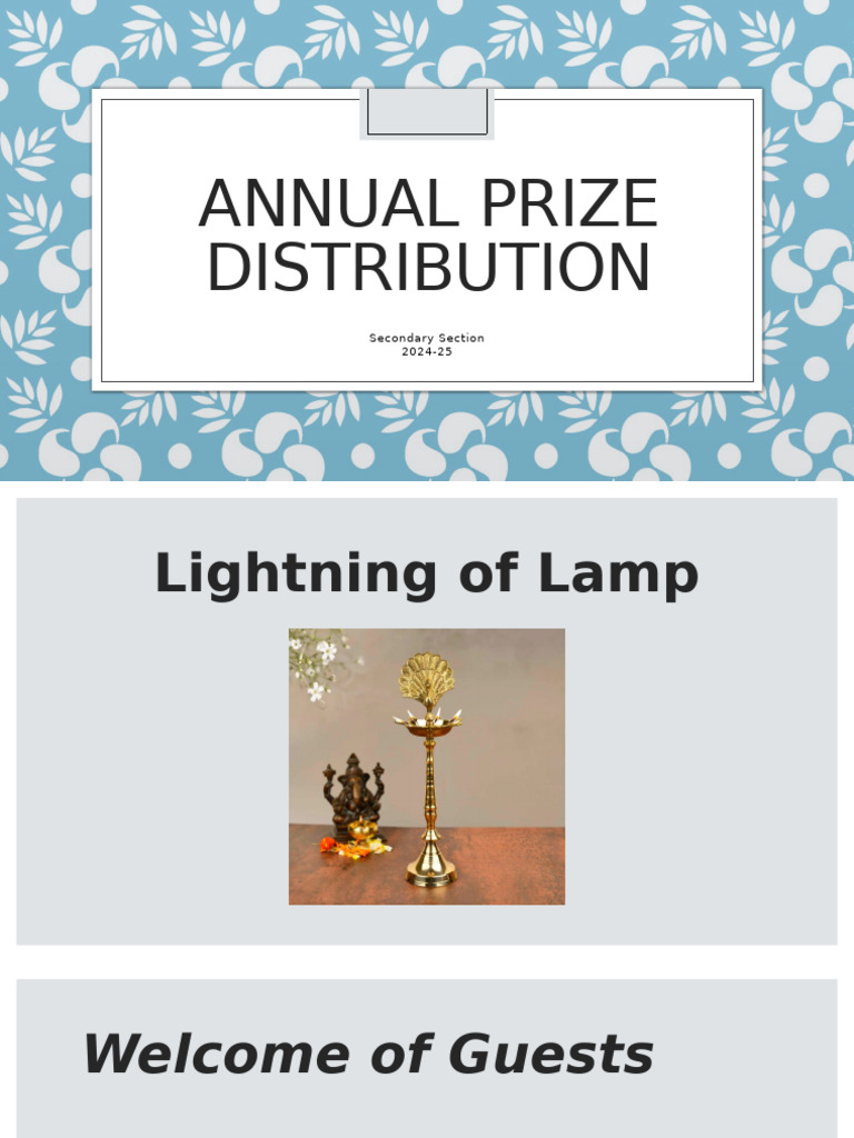 2024-25 Annual Prize Distribution Event | PDF