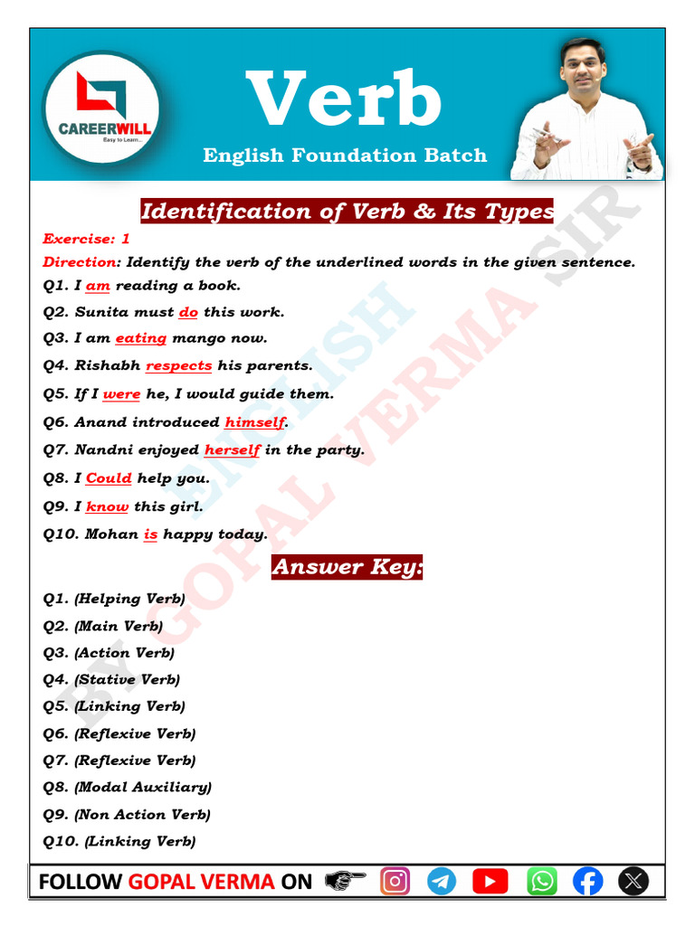 Verb Basic Updated PDF - 439544 - Crwill | PDF | Verb