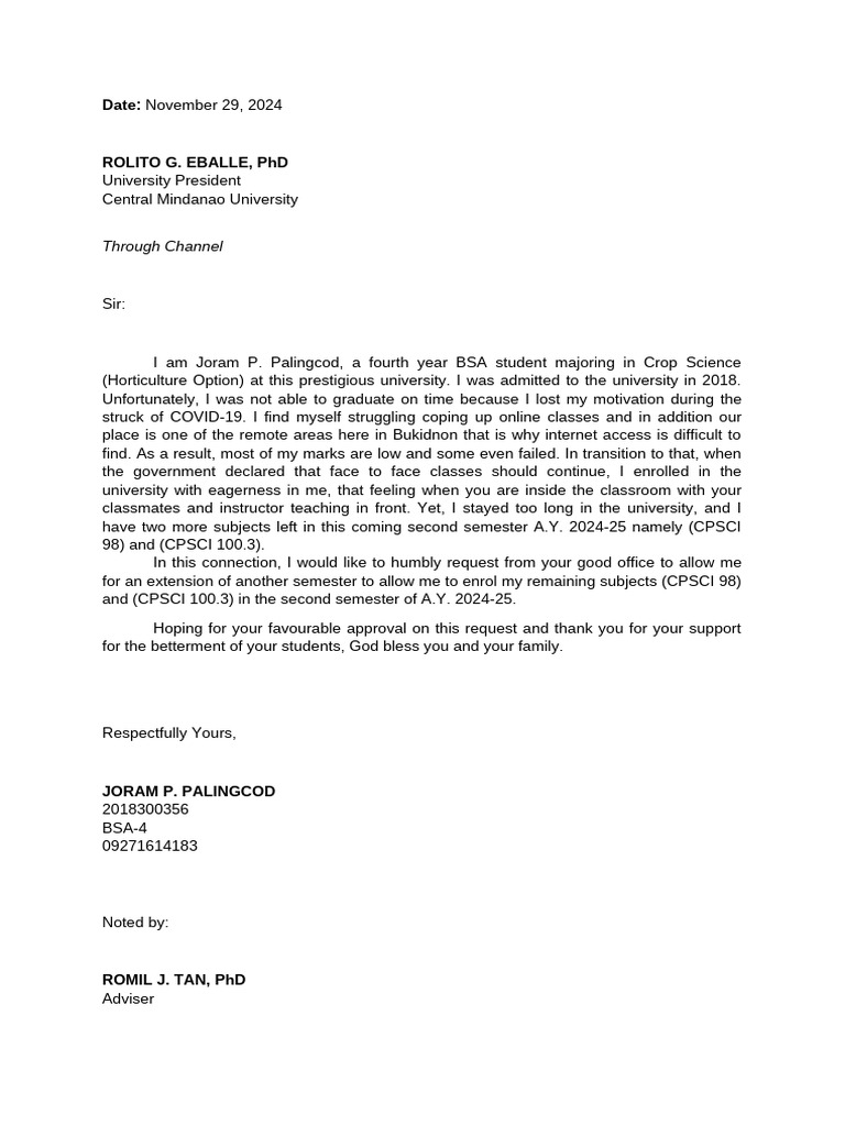 Joram MRR Letter | PDF