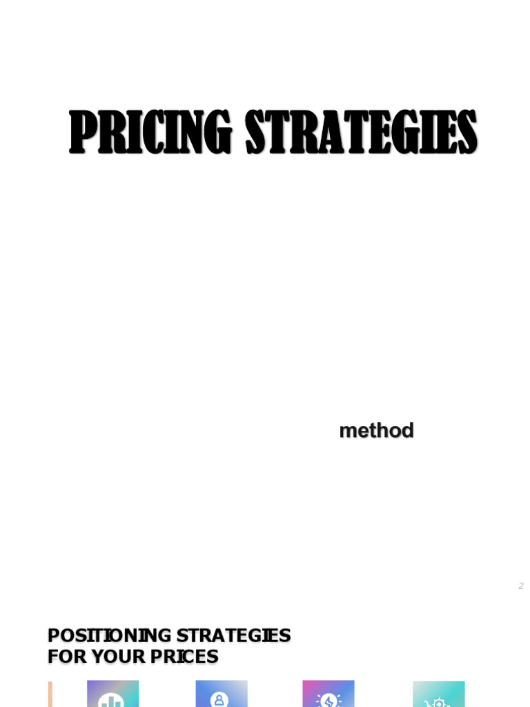 2.-Pricing-Strategy | PDF | Pricing | Prices
