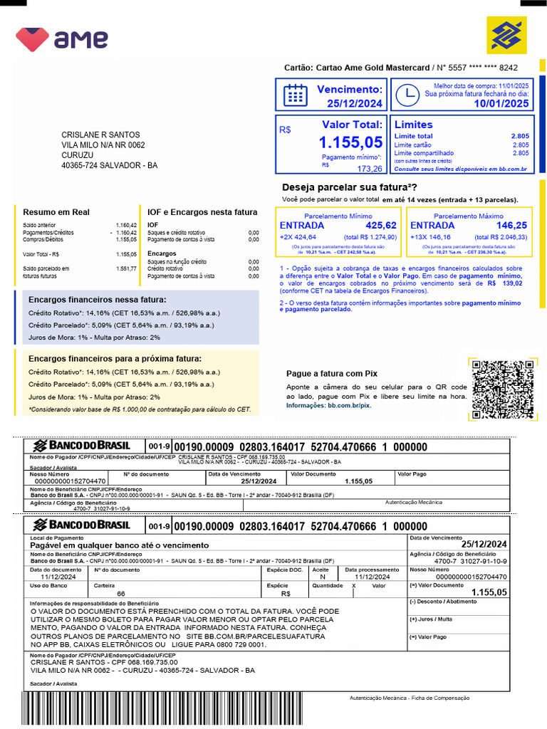CARTAO AME GOLD MASTERCARD - Unlocked | PDF | Serviços financeiros | Bancos
