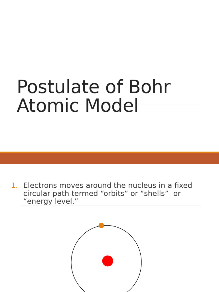 Postulate of Bohr Atomic Model.1 | PDF