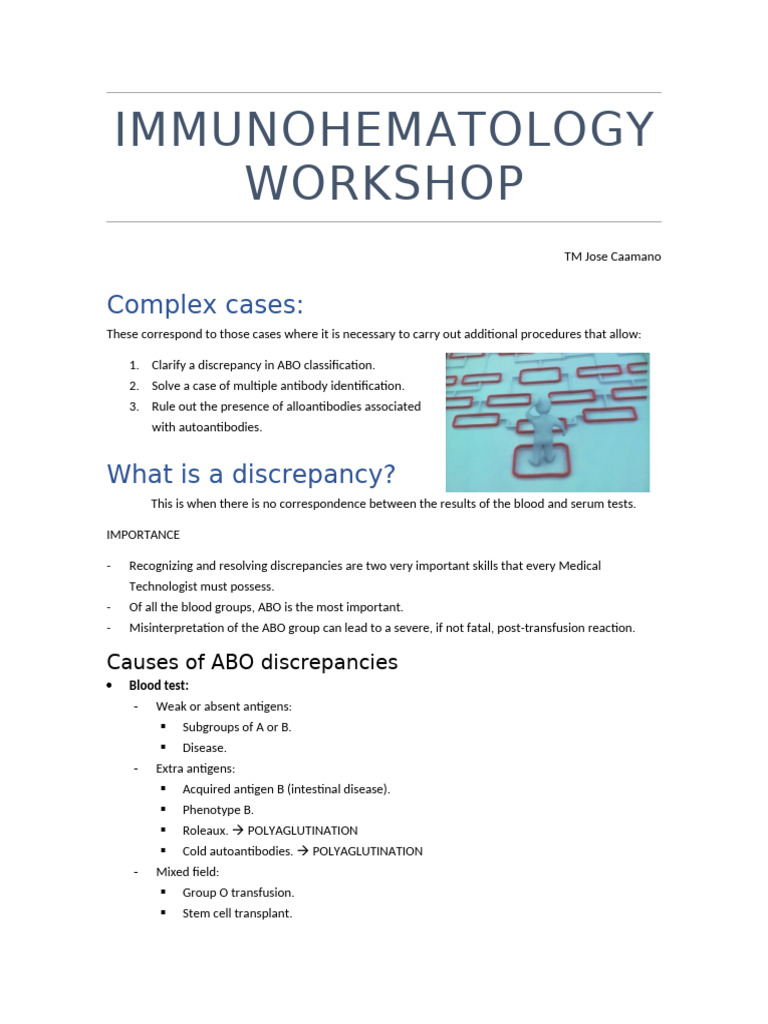 Immunohematology Workshop and ABO Discrepancies | PDF | Blood Type ...